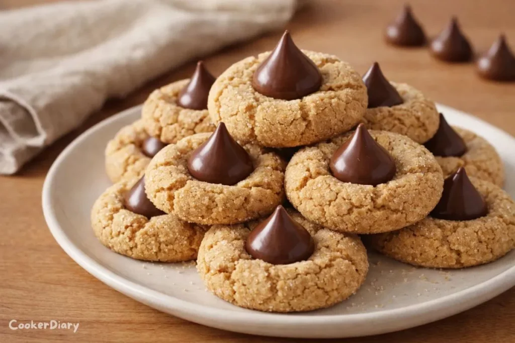 Easy Peanut Butter Blossom Cookies Recipe - Cooker Diary