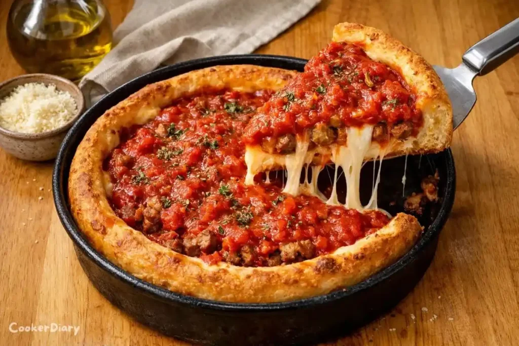 Chicago Uno Pizza Recipe - Cooker Diary
