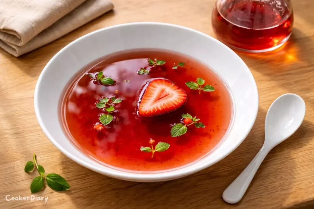 Strawberry Consomme Recipe - Cooker Diary