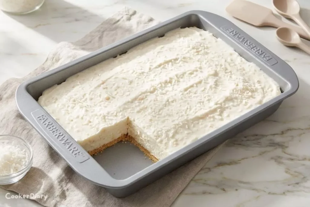 Easy Frozen Coconut Cake Recipe - Cooker Diary